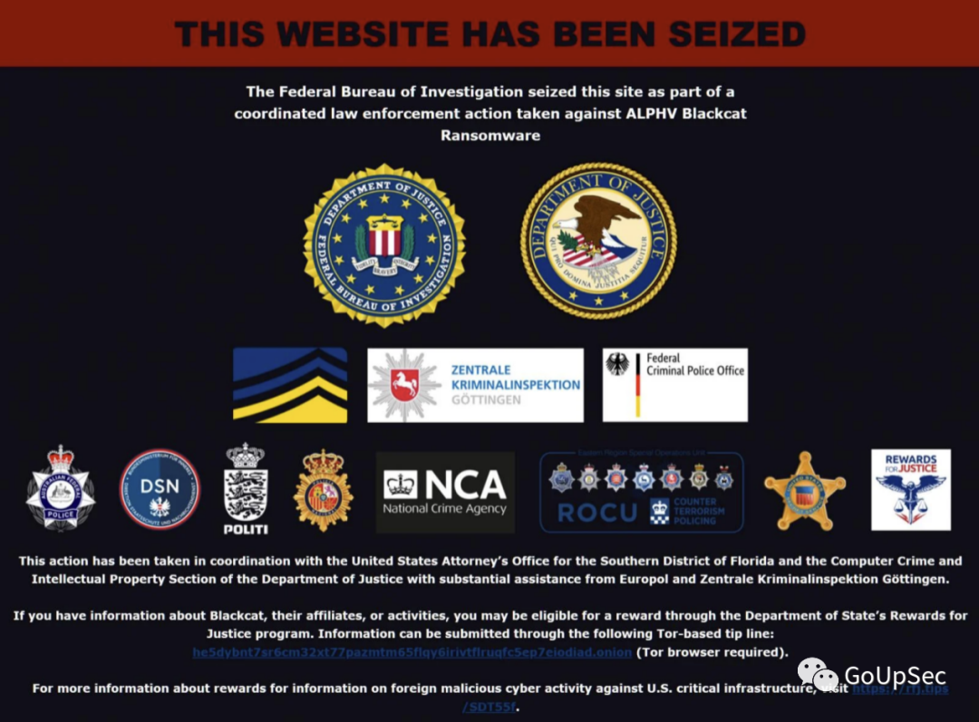 FBI围剿ALPHV勒索软件组织遭反攻 - GoUpSec