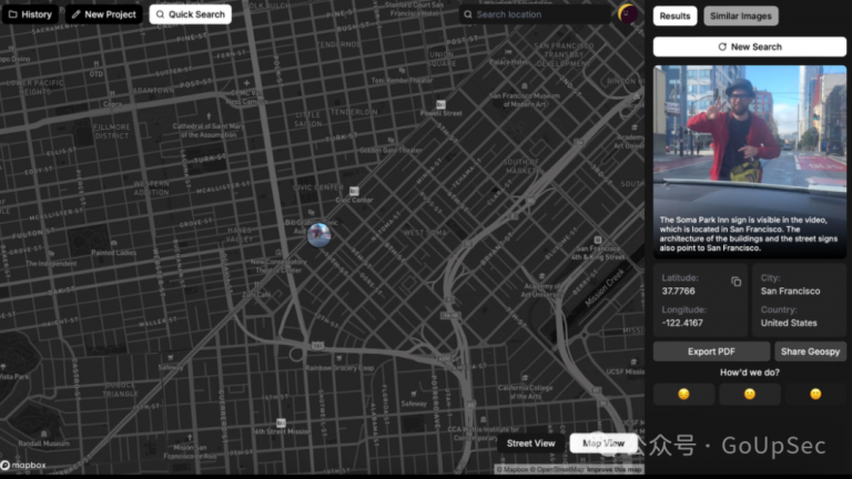 一款可快速定位照片的AI工具 - GoUpSec